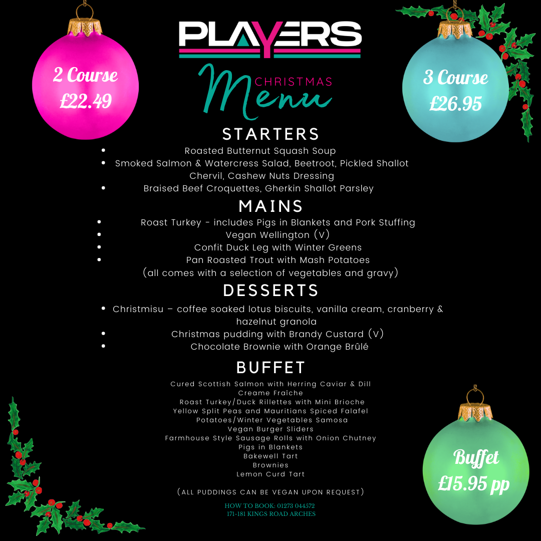 Player's Battle Bar - Festive Bookings – Players Brighton
